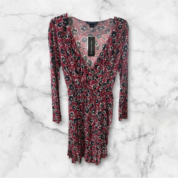 French Connection | Dresses | French Connection Floral Wrap Dress In ...